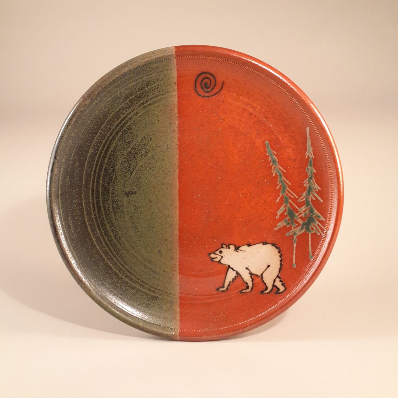 Custom Bear Plate – 10″ | Front Avenue Pottery and Tile